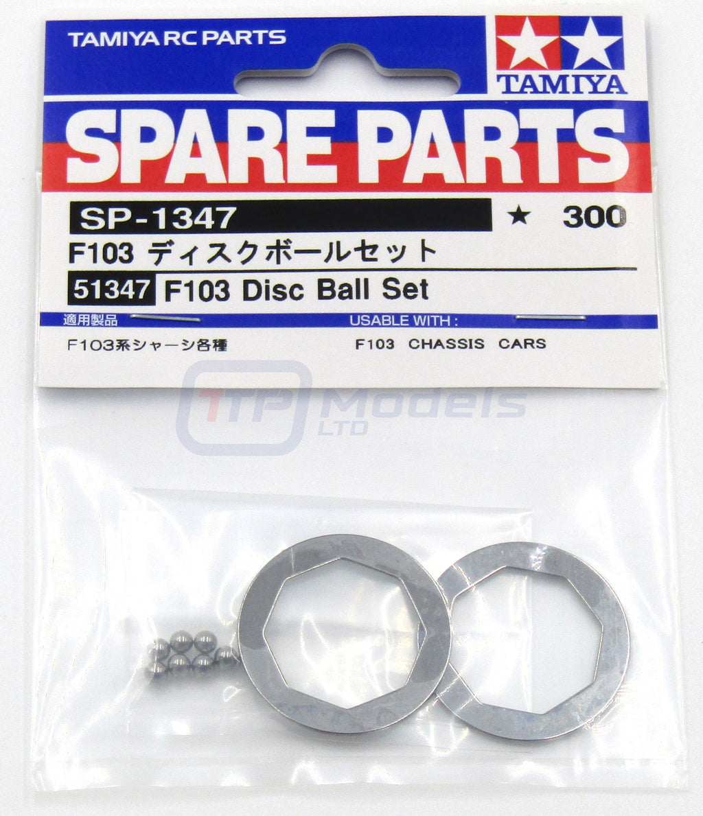 Tamiya 51347 F103 Ball Disc Set, (F101/F102/F104/F104W/Group-C), NIP – TTP Models