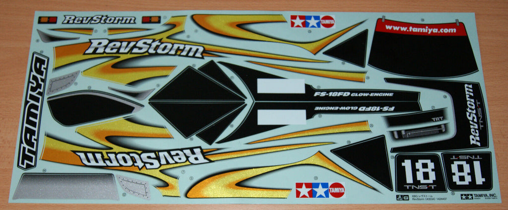 Tamiya 43534 GP RTR RevStorm/TNS-T18, 1424437/11424437 Decals/Stickers – TTP Models