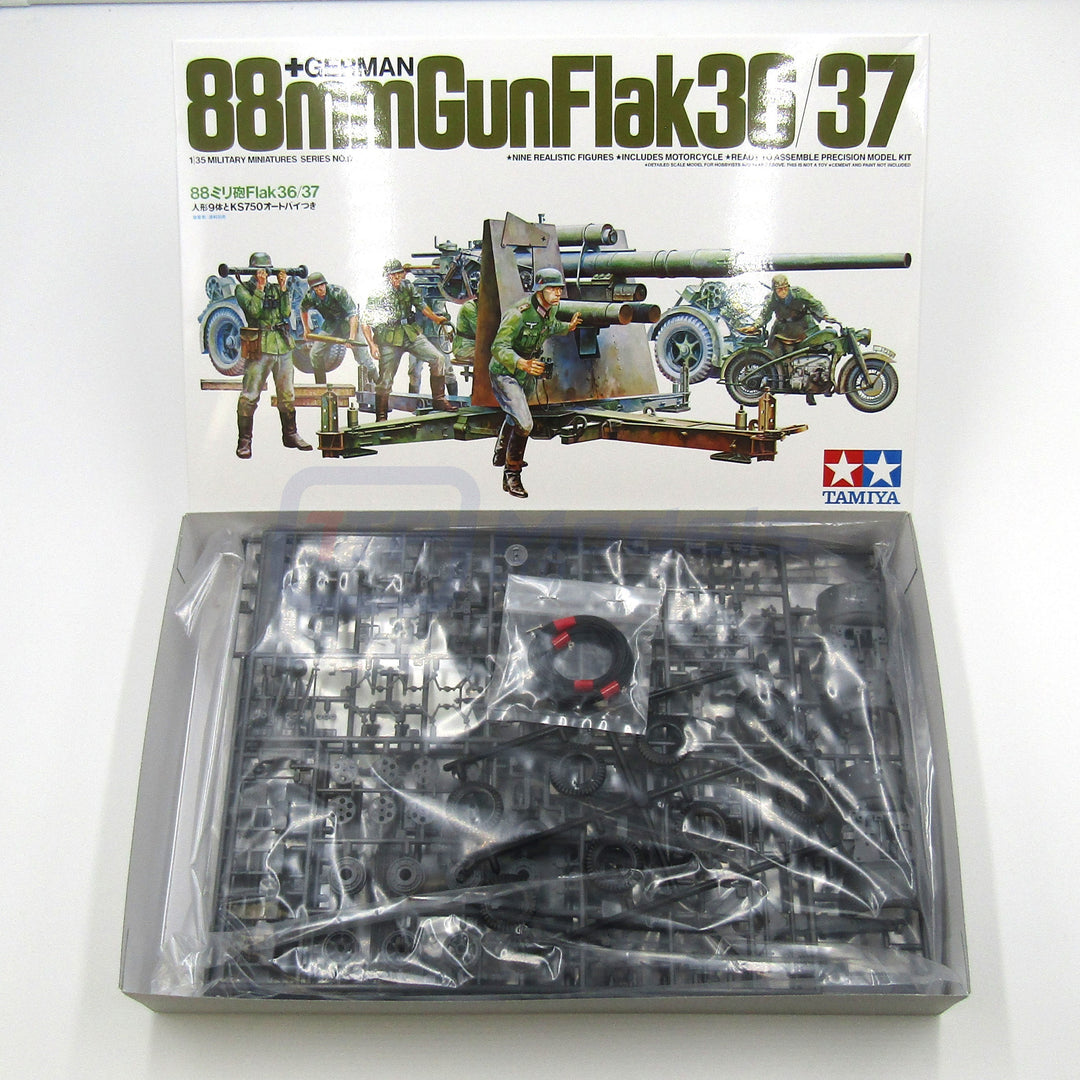 Tamiya 35017 1/35 Military Miniatures Series: German 88mm Gun Flak 36 ...