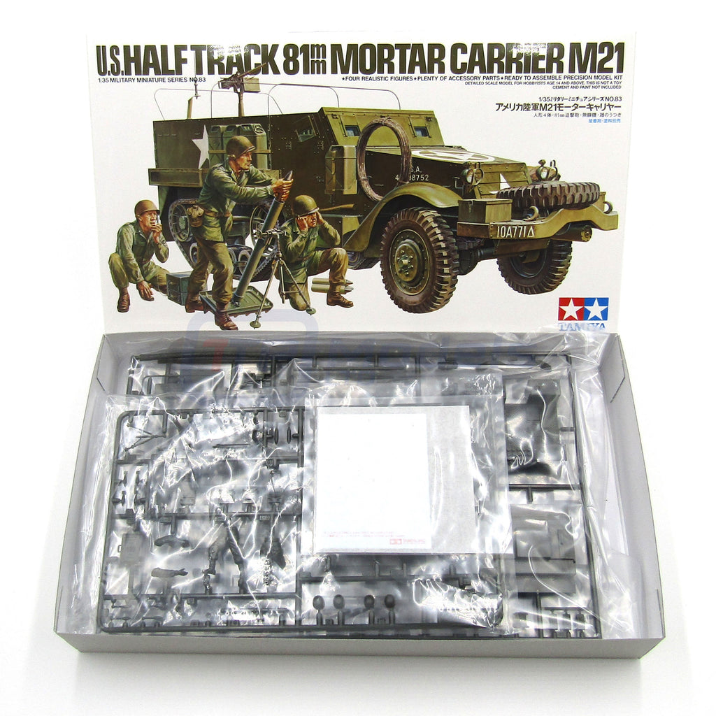 Tamiya 35083 1/35 Military Miniatures Series: U.S Half Track 81mm Mort ...