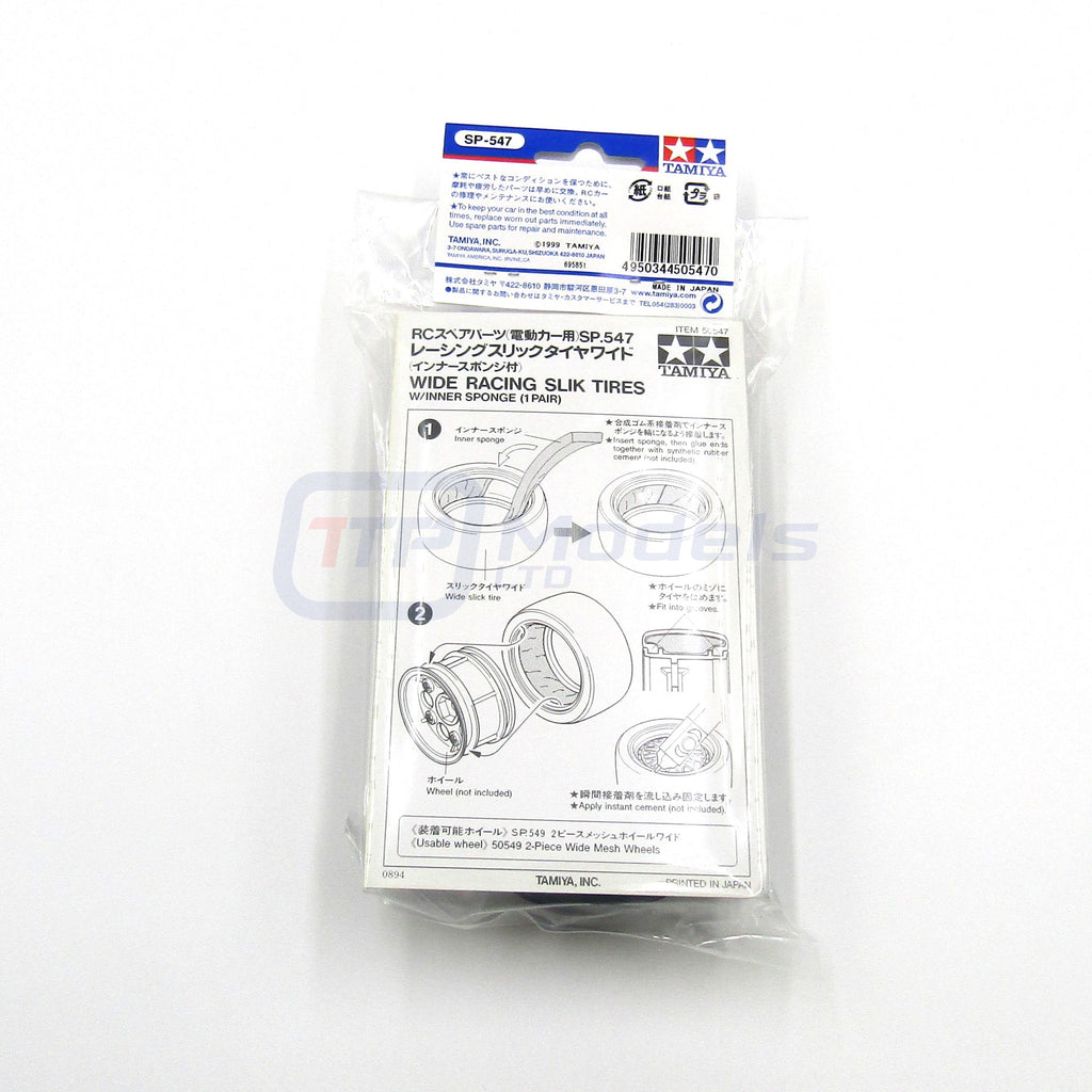Tamiya 50547 Wide Racing Slick Tires/Tyres W/Inner Sponge, (911GT2/Cap ...
