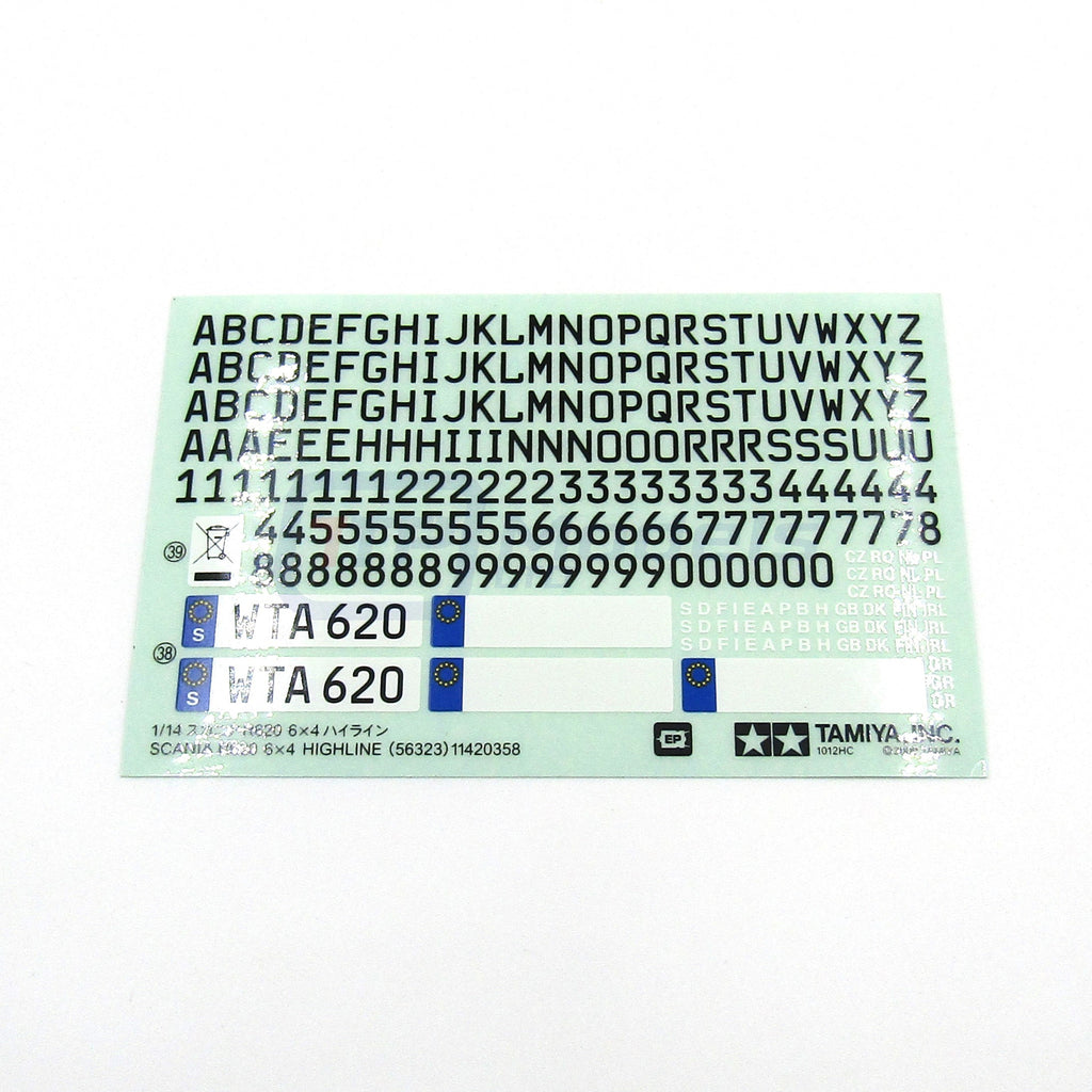 Tamiya 56323 Scania R620, 9495581/19495581, Decals/Stickers & Mesh, NI ...