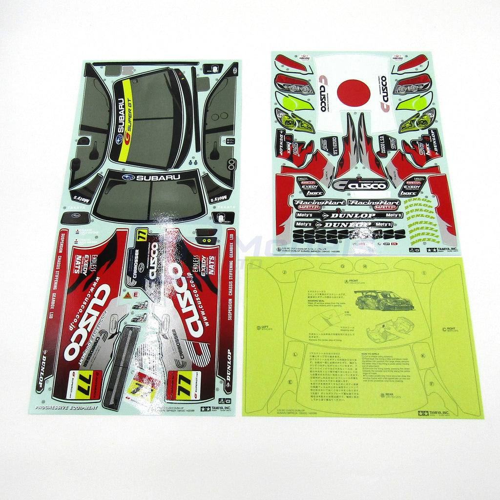 Tamiya 58435 Cusco Dunlop Impreza/TA05V.2/TT01E 9495594/19495594 Decal ...