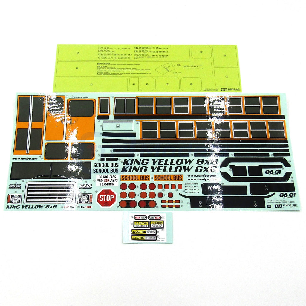 Tamiya 58653 King Yellow 6x6/G601, 9495921/19495921 Decals/Stickers ...