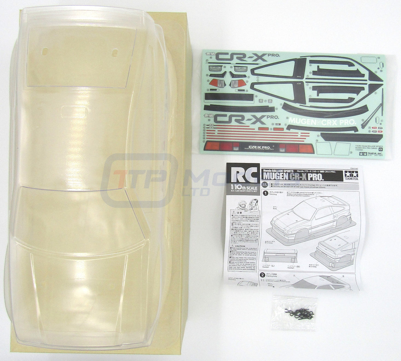 Tamiya 51467 Honda Ballade Sports Mugen CR-X Pro Body Parts Set, (M05 ...