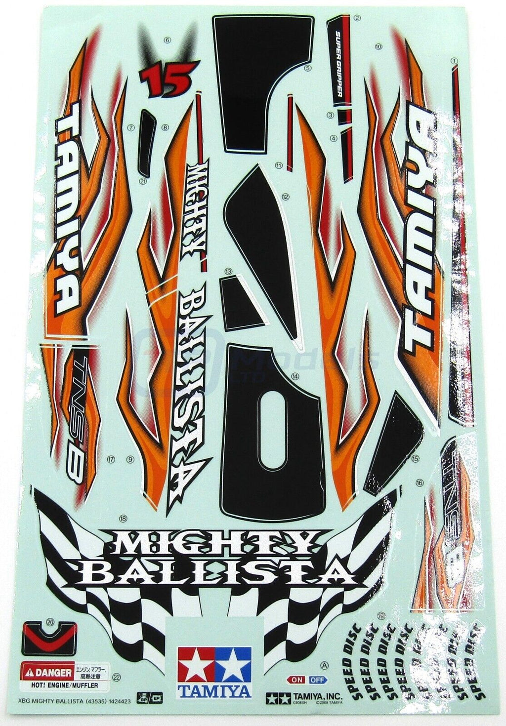 Tamiya 43535 GP RTR Mighty Ballista/TNS-B15, 1424423/11424423 Decals/S ...