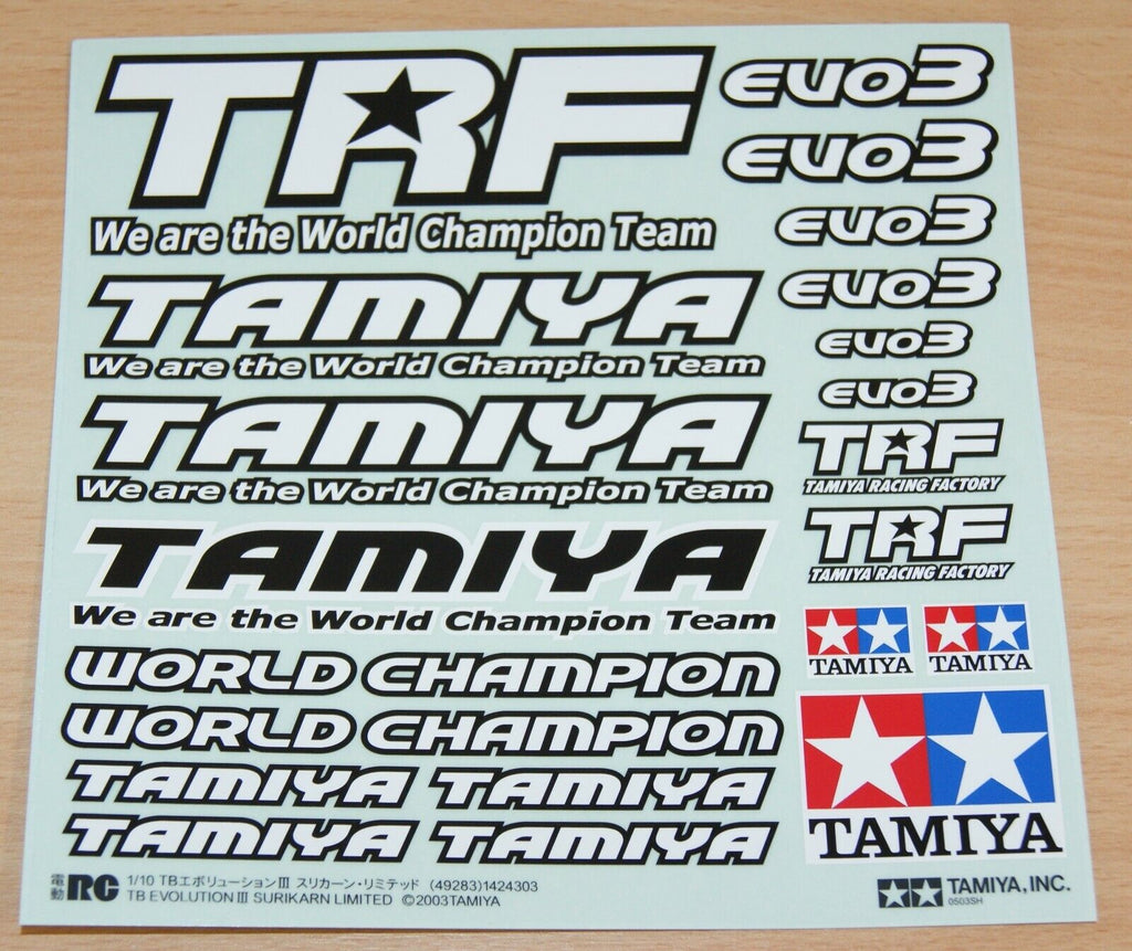 Tamiya 49283 TB Evolution III Surikarn Chassis Kit, 1424303 Decals/Sti ...