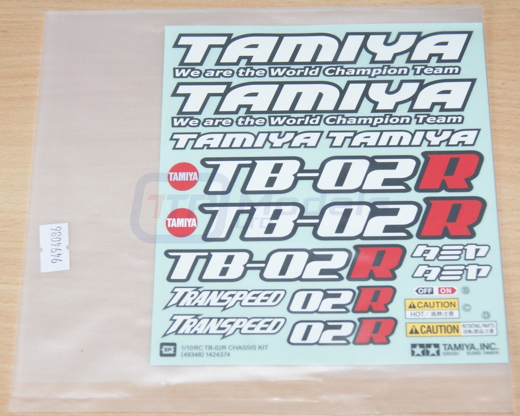 Tamiya 49348 TB-02R Chassis Kit/TB02R, 9494086/19494086 Decals/Sticker – TTP Models