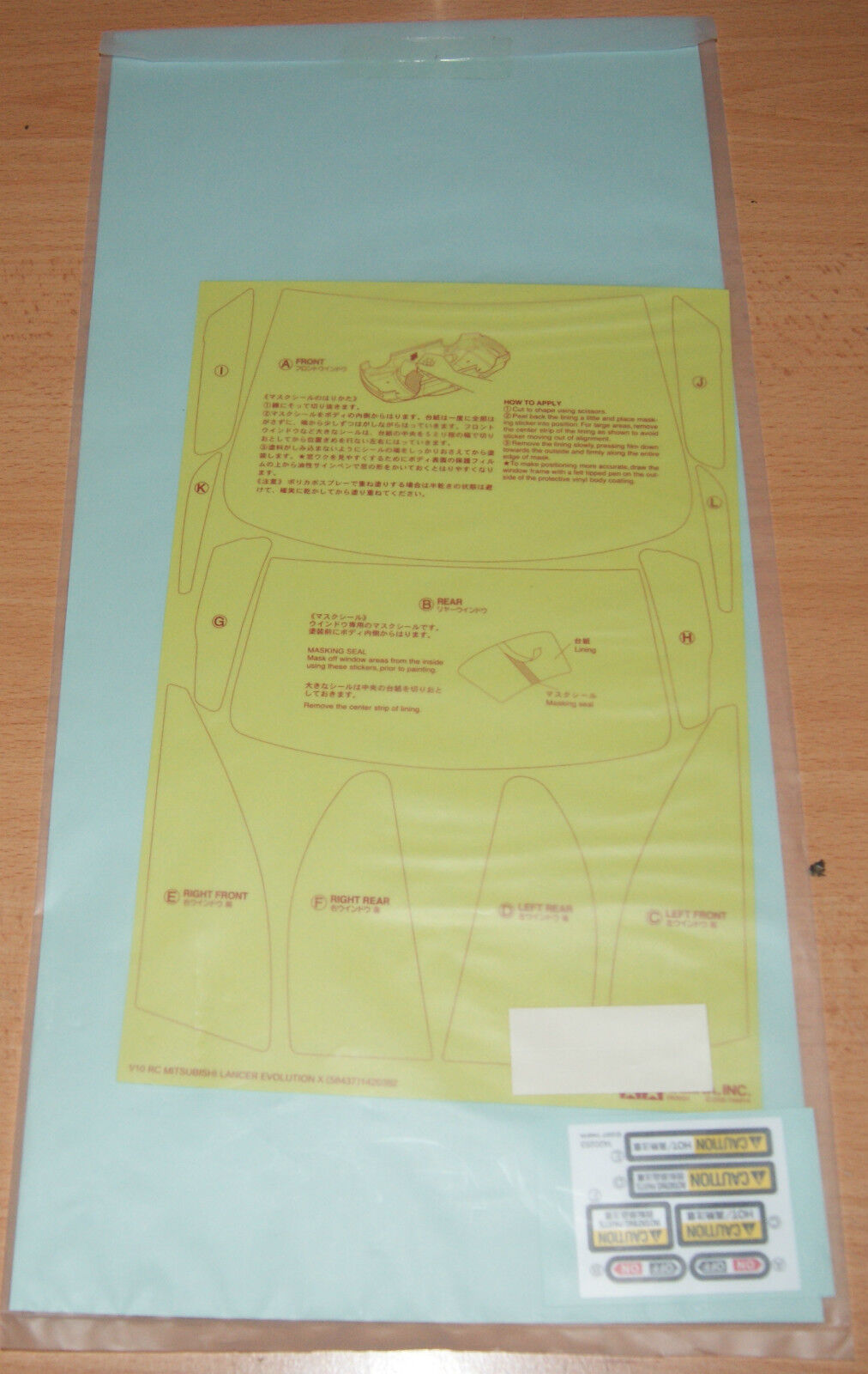 Tamiya 58437 Mitsubishi Lancer Evo X/TT01E/DF03Ra, 9495589 Decals/Stic ...