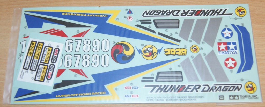 Tamiya 47458 Thunder Dragon 2021, 9494240/19494240 Decals/Stickers, NI ...