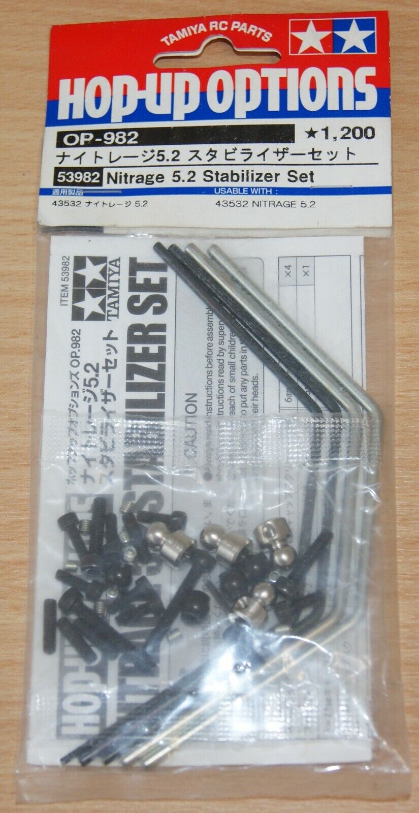 Tamiya 53982 Nitrage 5.2 Stabilizer Set, (Anti-Roll Bars), NIP – TTP Models