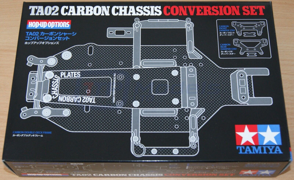 Tamiya 47479 TA02 Carbon Chassis Conversion Set, (TA02S/TA02SW/TA02W/F ...