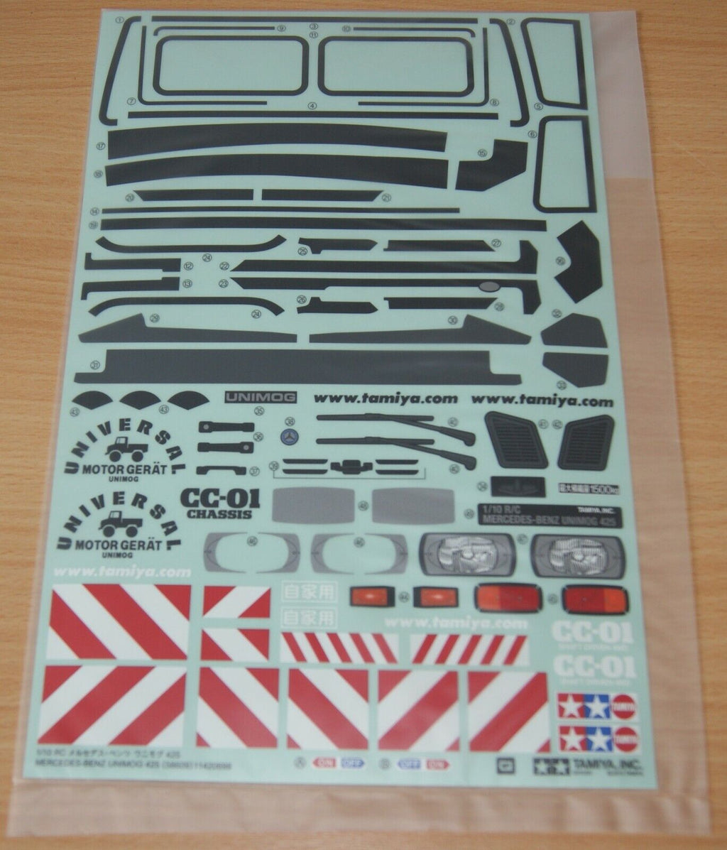 Tamiya 58609 Mercedes-Benz Unimog 425/CC01, 9495843/19495843 Decals/St ...