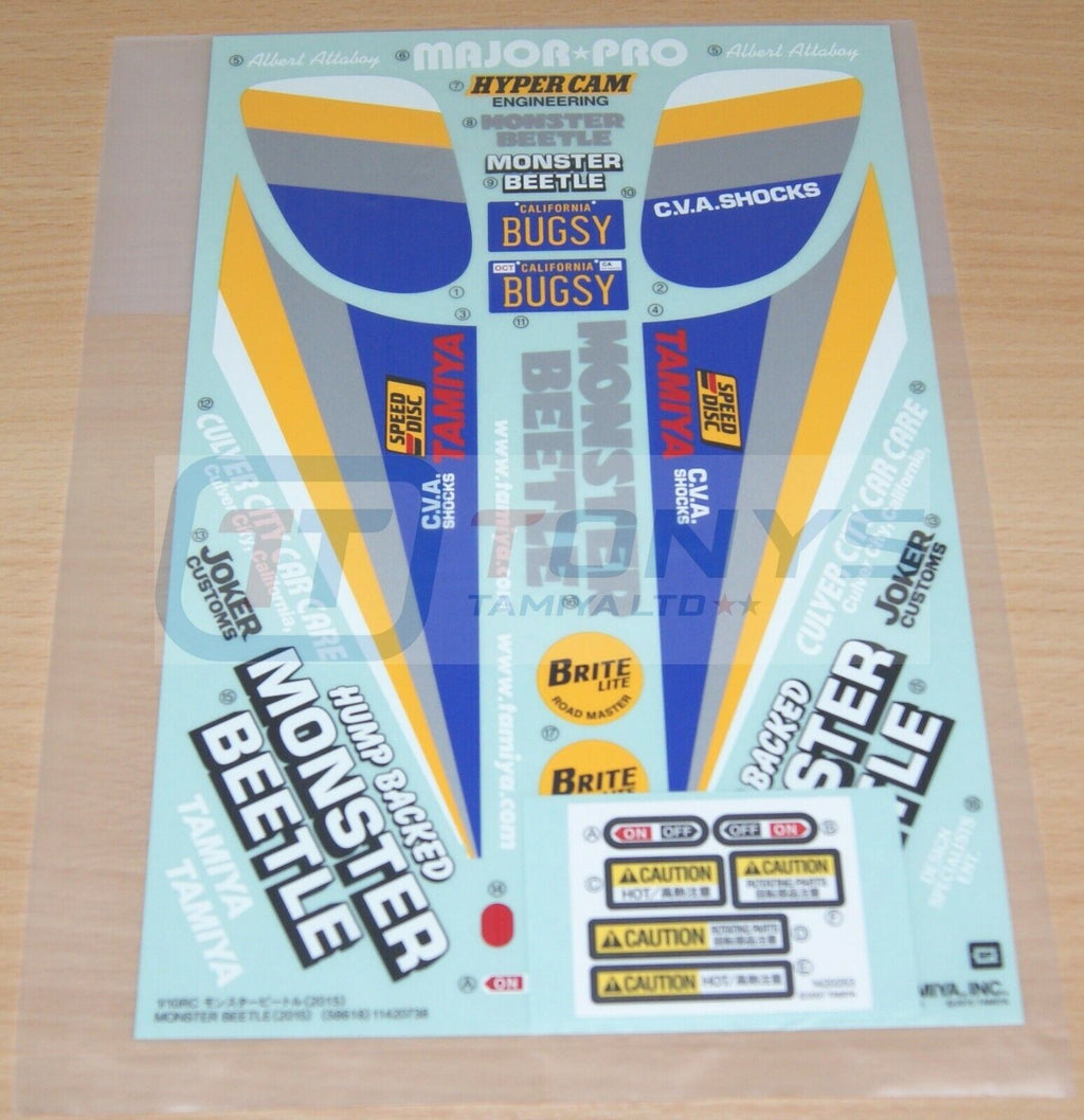 Tamiya 58618 Monster Beetle (2015), 9495866/19495866 Decals/Stickers ...