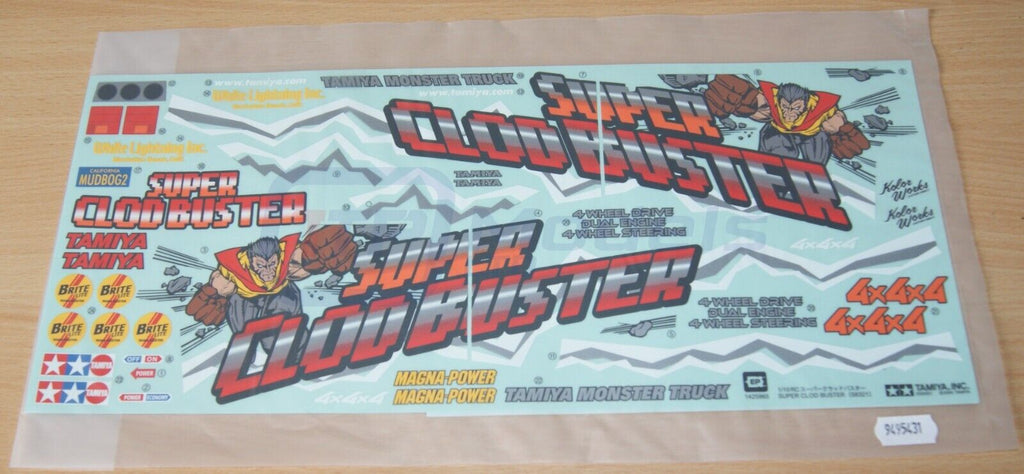 Tamiya 58321 Super Clod Buster, 9495431/19495431 Decals/Stickers, NIP ...