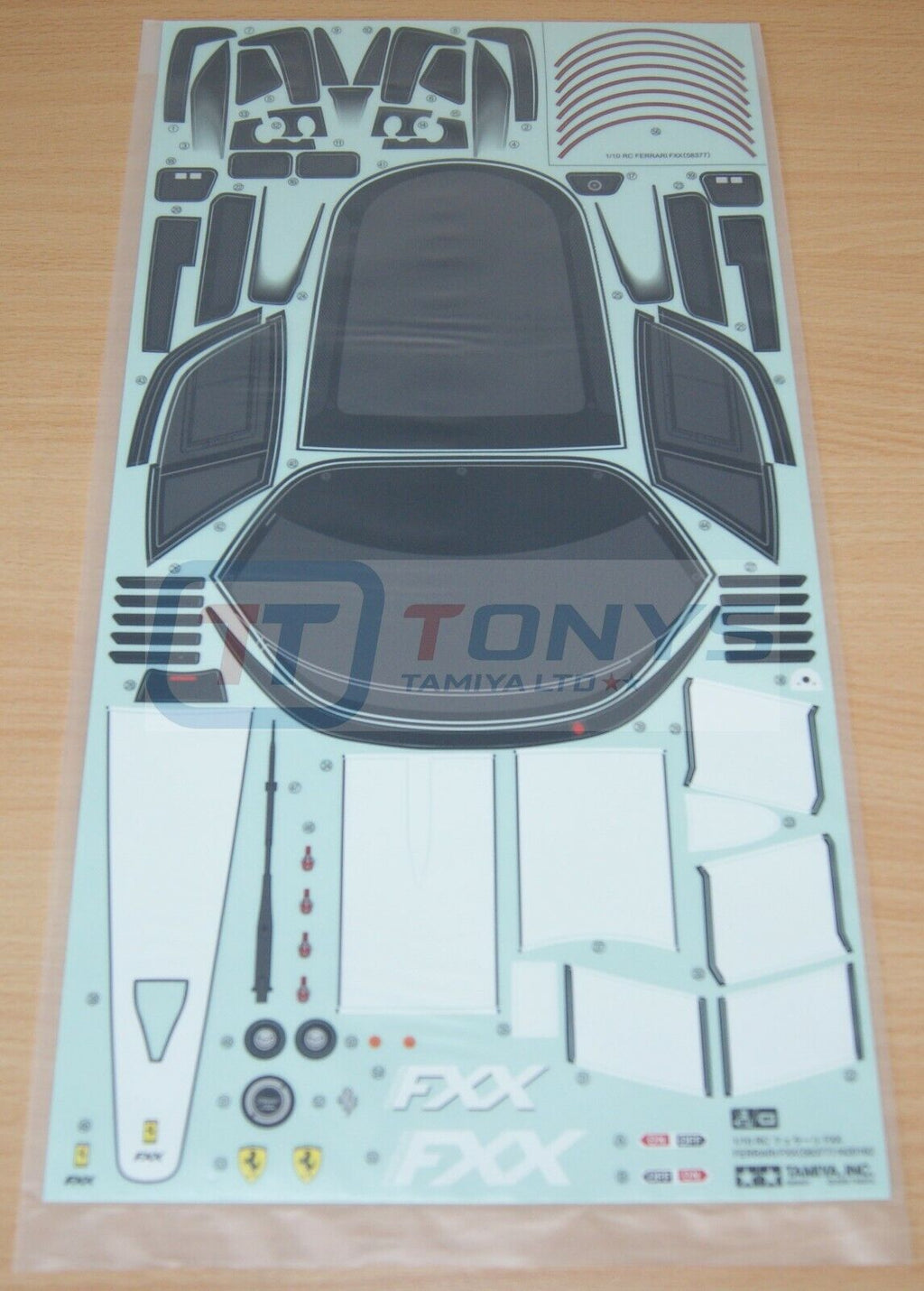 Tamiya 58377 Ferrari FXX/TT01/TA05, 9495497/19495497 Decals/Stickers ...