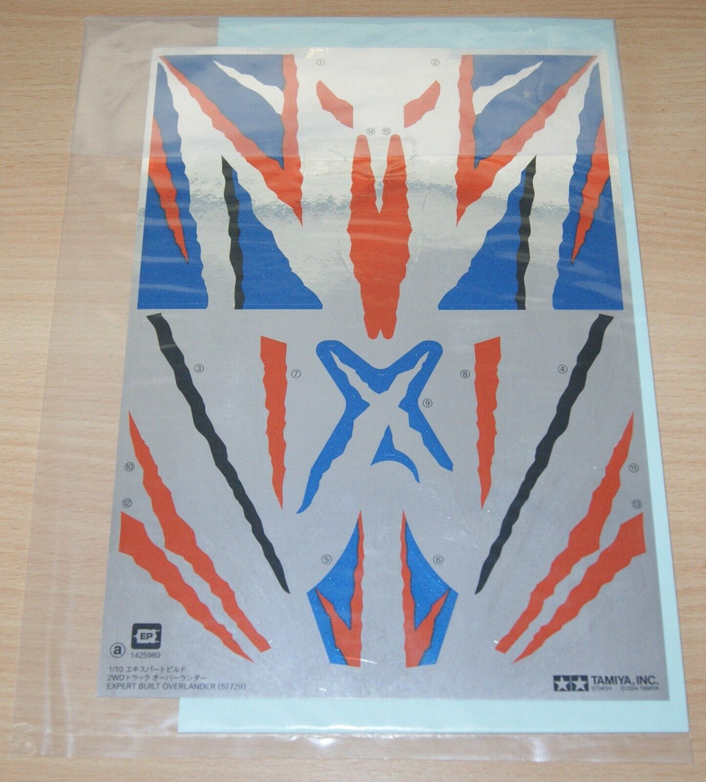 Tamiya 57729 RTR Over Lander (Overlander), 9805956/19805956 Decals/Sti ...
