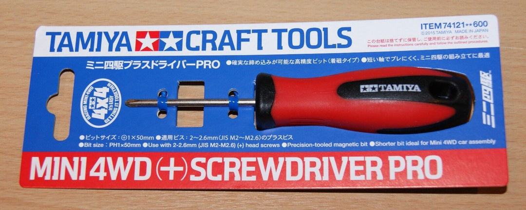 Tamiya 74121 Craft Tools Mini 4WD (+) JIS Screwdriver Pro, For RC Car ...