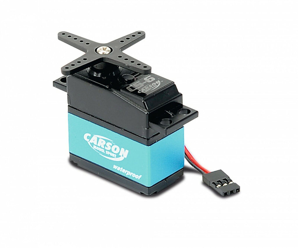 Carson 500502041 Reflex CS-6 Waterproof Racing Servo 6Kg/JR/Metal Gear ...