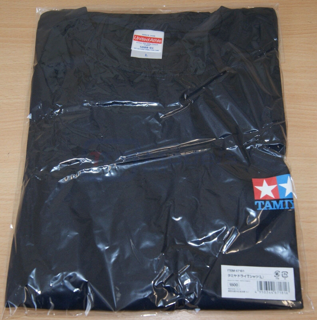 Tamiya 67181 Official Quick Drying Navy Blue T-Shirt (L, 42in Chest ...