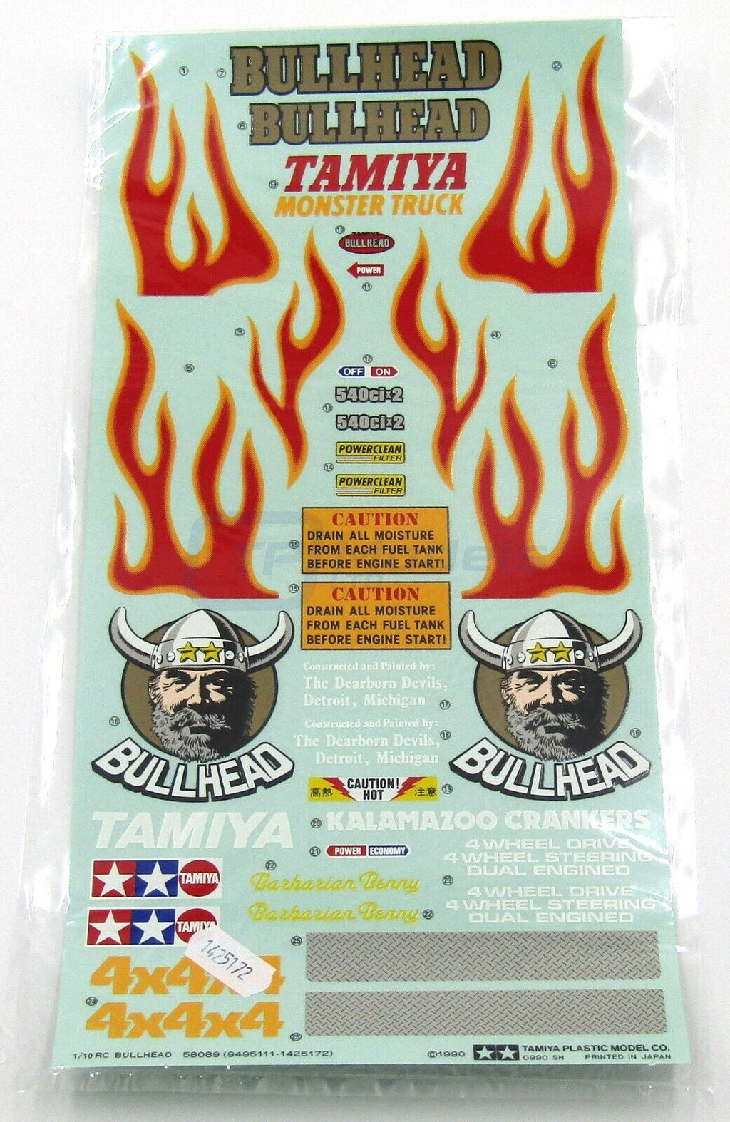 Tamiya 58089/58535 Bullhead/Bull Head, 1425172/11425172 Decals/Sticker ...
