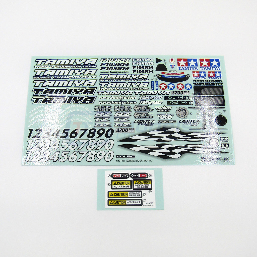 Tamiya 84031/84032 F103RM/F103, 9494125/9494125 Decals/Stickers, NEW ...
