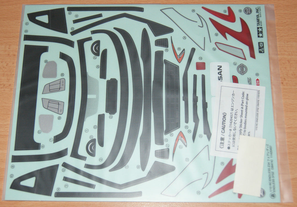 Tamiya 58478 Nissan 370Z/TT01E, 9495648/19495648 Decals/Stickers, NIP ...