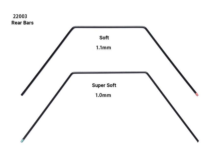 Tamiya 22003 TA08 Stabilizer Set (Front & Rear), (58693 TA-08 Pro Chas ...